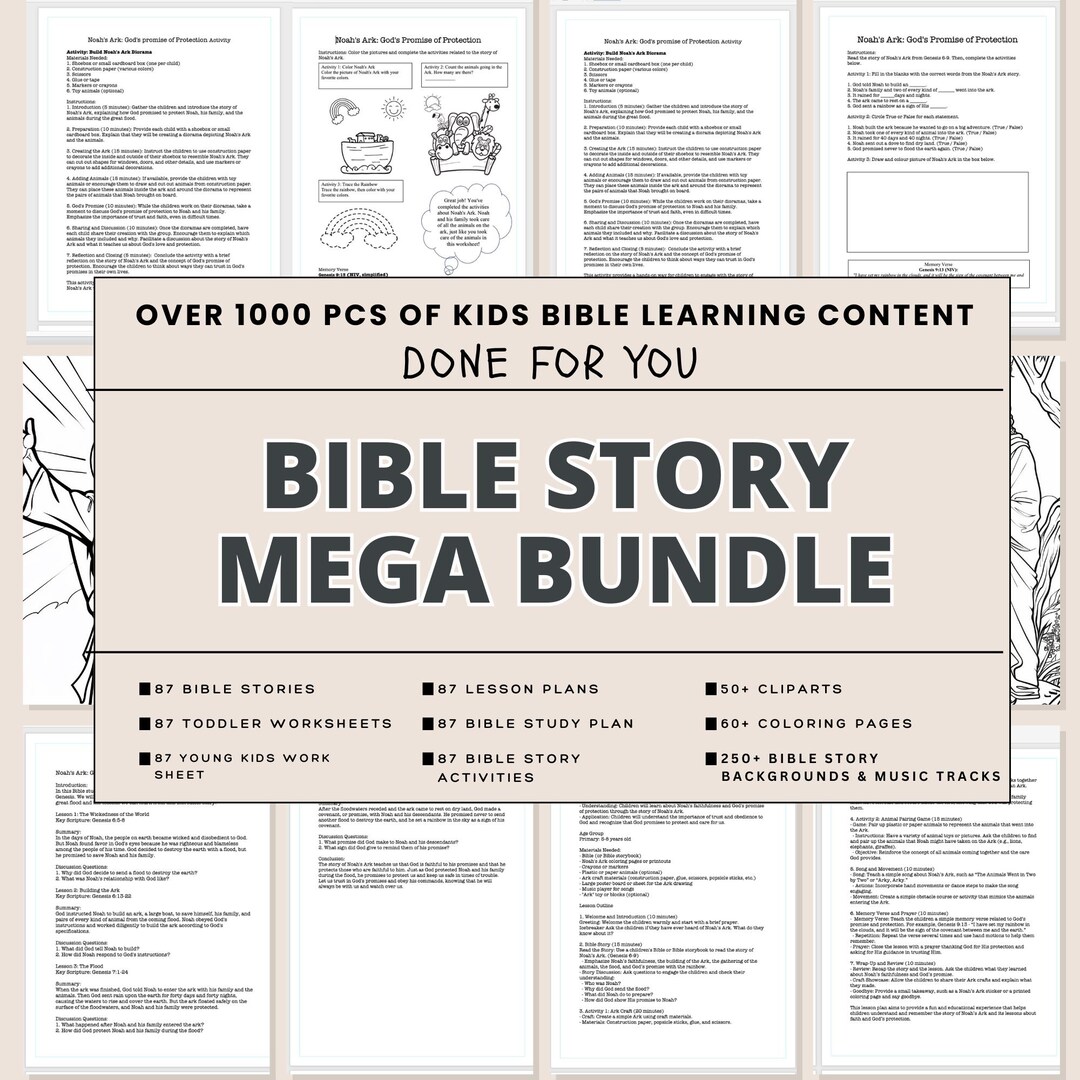 Bible Lesson Printables for Kids | Sunday School & Homeschool ...