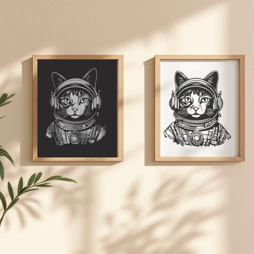 Plotter File Cosmo Cat SVG DXF, Astronaut Cat, Sublimation Cat, - Etsy