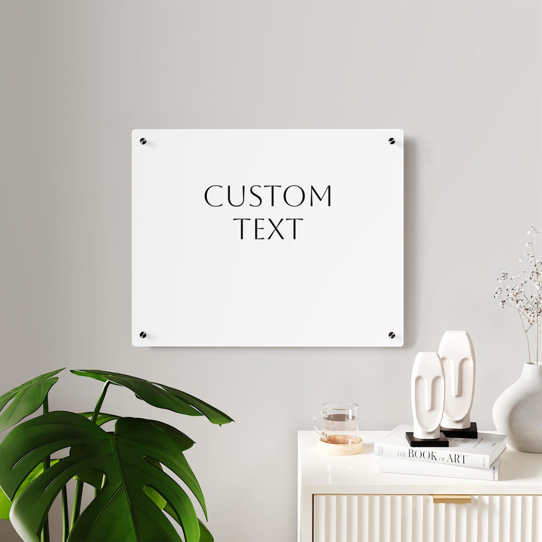 Custom Acrylic Wall Art Panel, Modern Home Decor, Personalized Signage ...