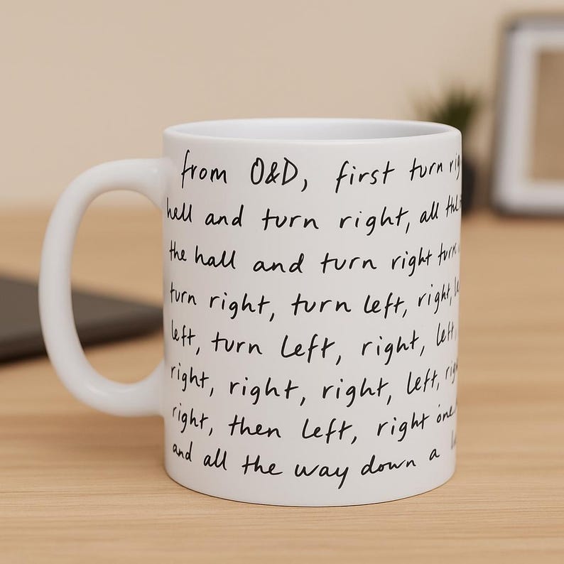 Severance Inspired Mug - Hidden Directions to Exports Hall, Irvings ...