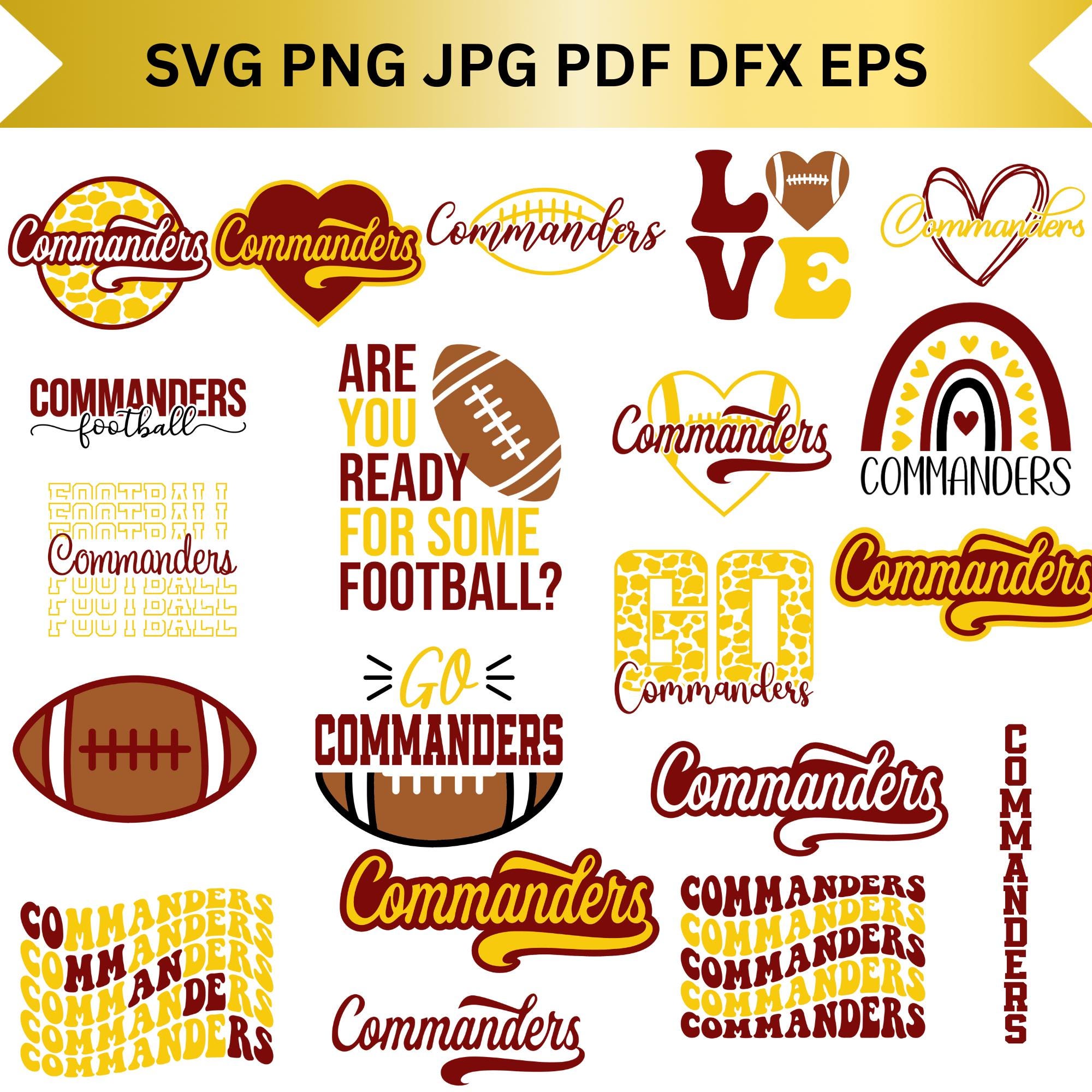Commanders SVG Bundle: T-shirt, Logo, Cup Designs (digital Download) - Etsy