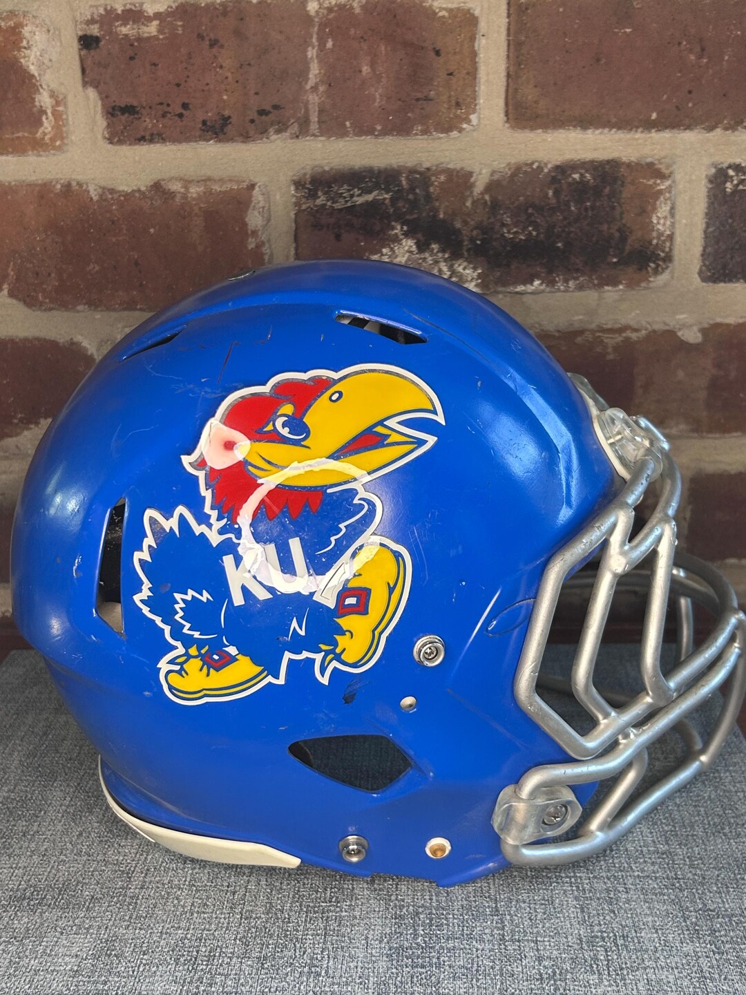 Riddell Revo Speed Football Helmet, Blue, Size Large, Jayhawk Decal - Etsy