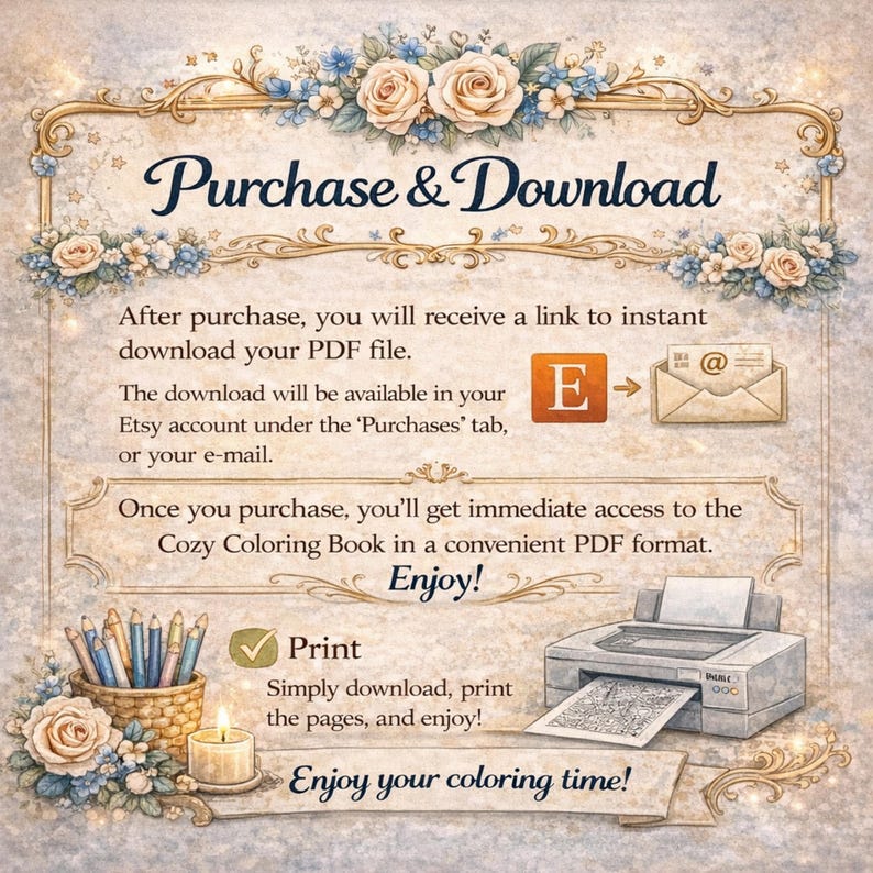 Hobby Life Cozy Coloring Book, Printable PDF, Hobbies Coloring Pages ...