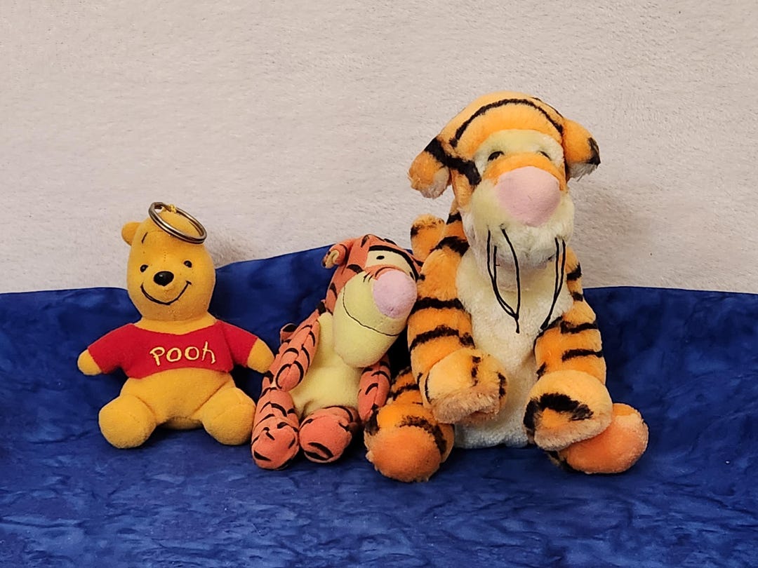 Disney Plush Winnie the Pooh and Tigger Coin Purse Keyring or Tigger ...