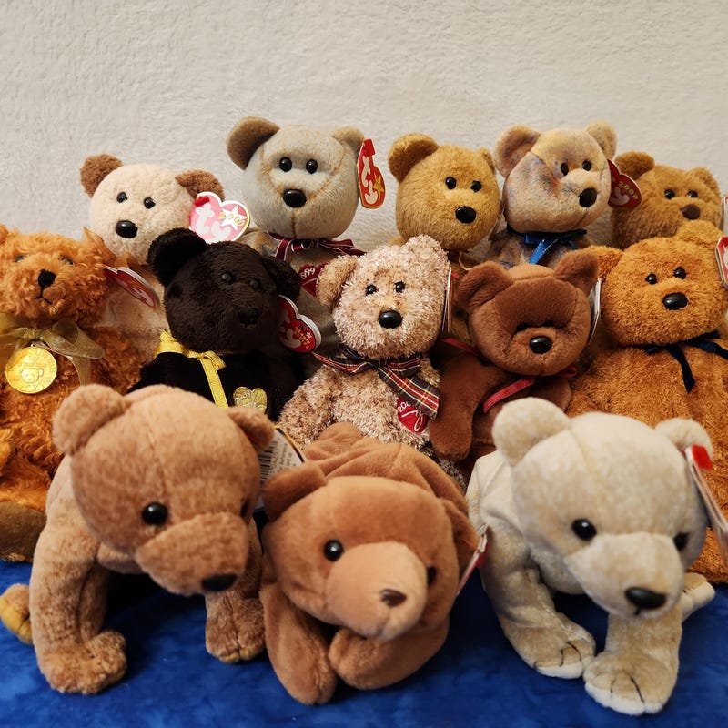 Bear Beanie Babies Fuzz - Etsy