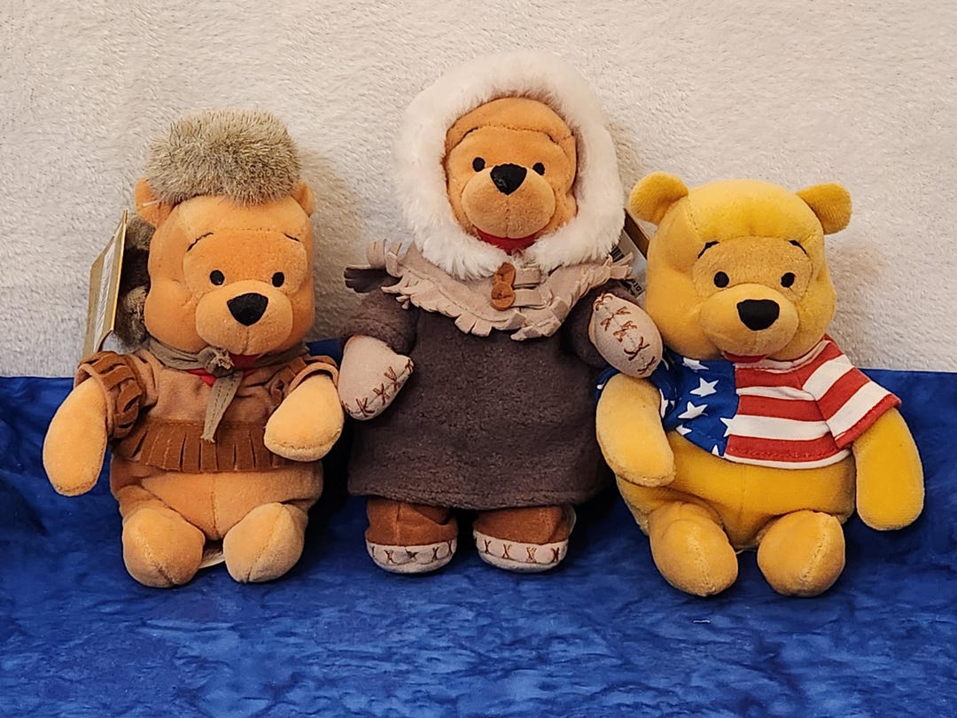 Winnie the Pooh Bear Disney Store Mini Bea Bag Frontier Pooh Juneau ...