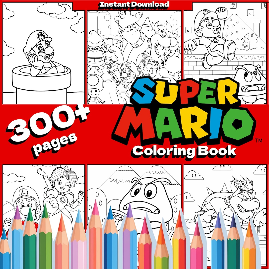 300+ Super Mario Coloring Pages Coloring Book | Printable Mario ...