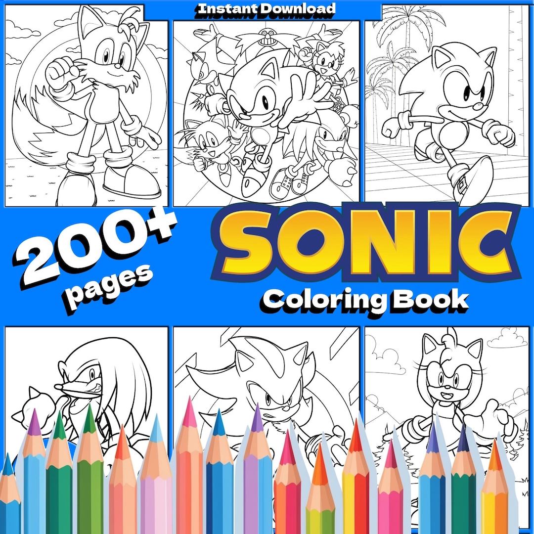 200+ Sonic Coloring Pages Coloring Book | Printable Sonic Activity Book ...