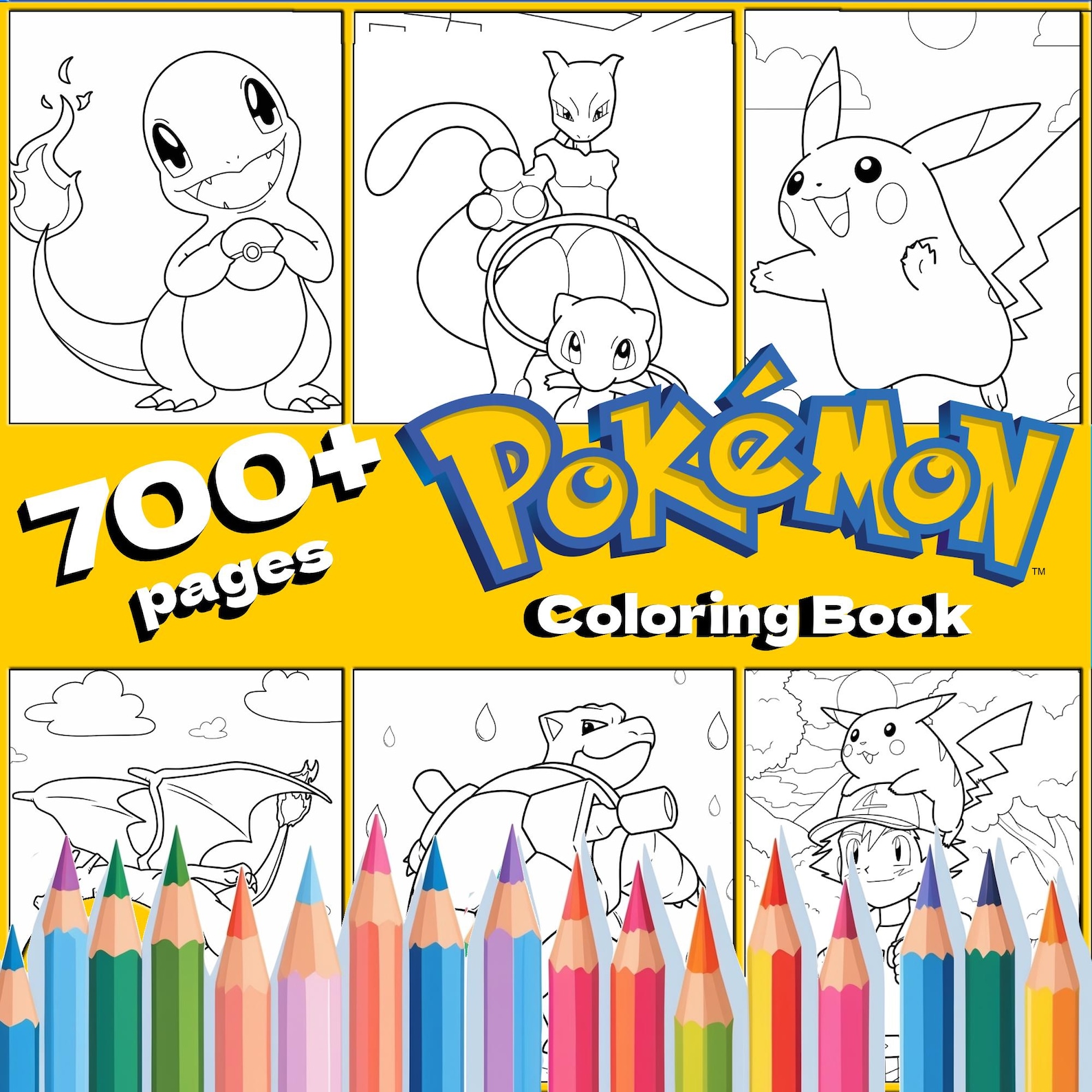 700+ Pokemon Coloring Pages Coloring Book | Printable Pokémon Activity ...