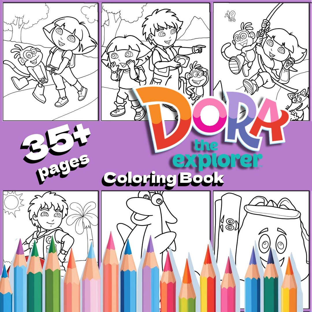 35+ Dora the Explorer Coloring Pages Coloring Book | Printable Dora the Explorer Activity Book ...