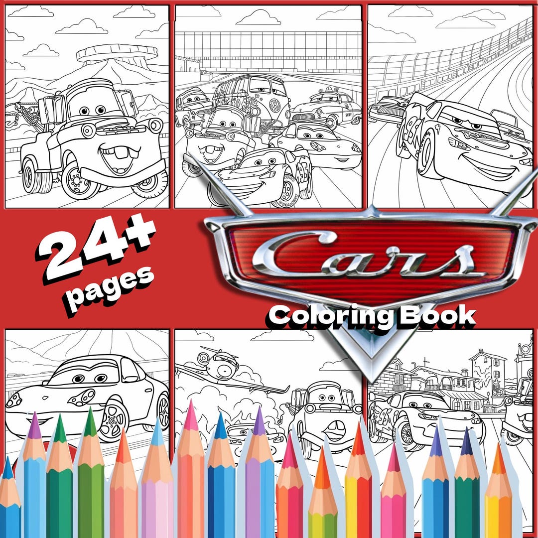 24+ Cars Coloring Pages Coloring Book | Printable Cars Activity Book ...