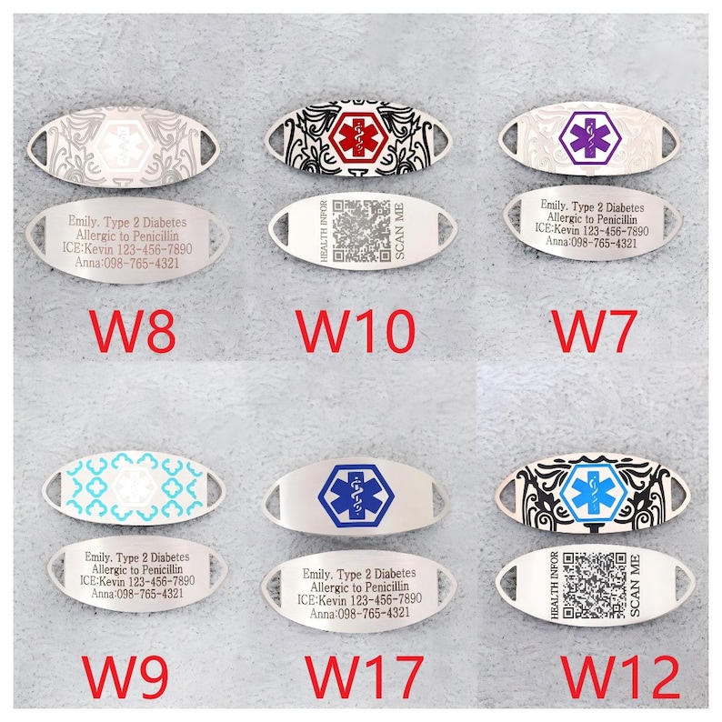 Custom Engraved Medical Alert Tag: Stainless Steel EMS Symbol - Etsy