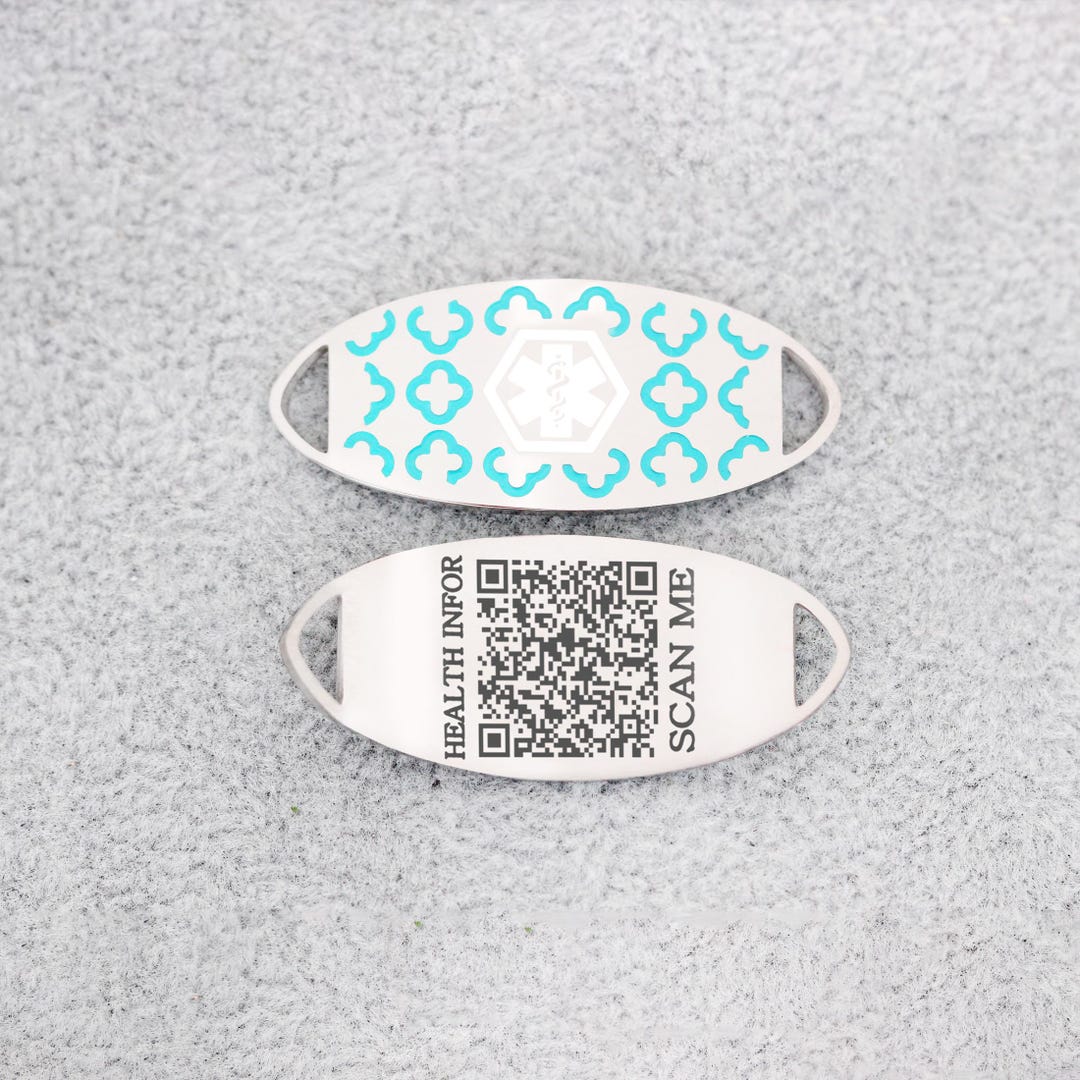 Custom Engraved Medical Alert Tag: Stainless Steel EMS Symbol - Etsy