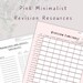 Pink Minimalist Printable Revision Resources - Revision Timetable and ...