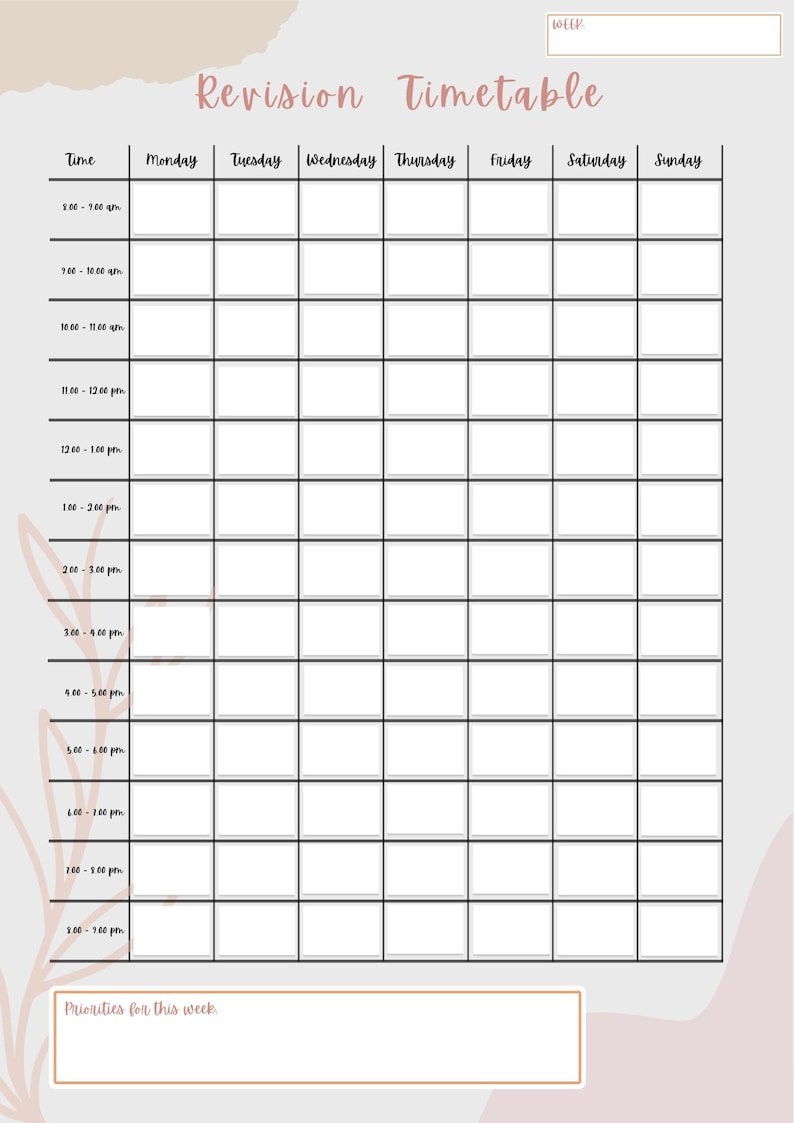 Minimalist Printable Revision Resources in A3 and A4. Includes a ...
