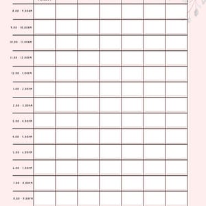 Pink Minimalist Printable Revision Resources - Revision Timetable and ...