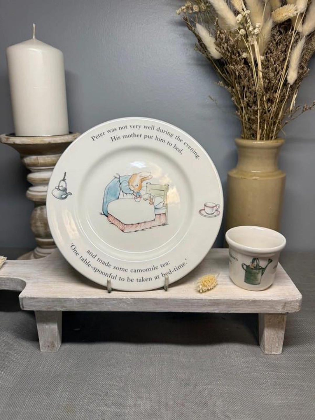 Wedgwood Peter Rabbit Plate & Egg Cup Set - 1993 Beatrix Potter - Etsy