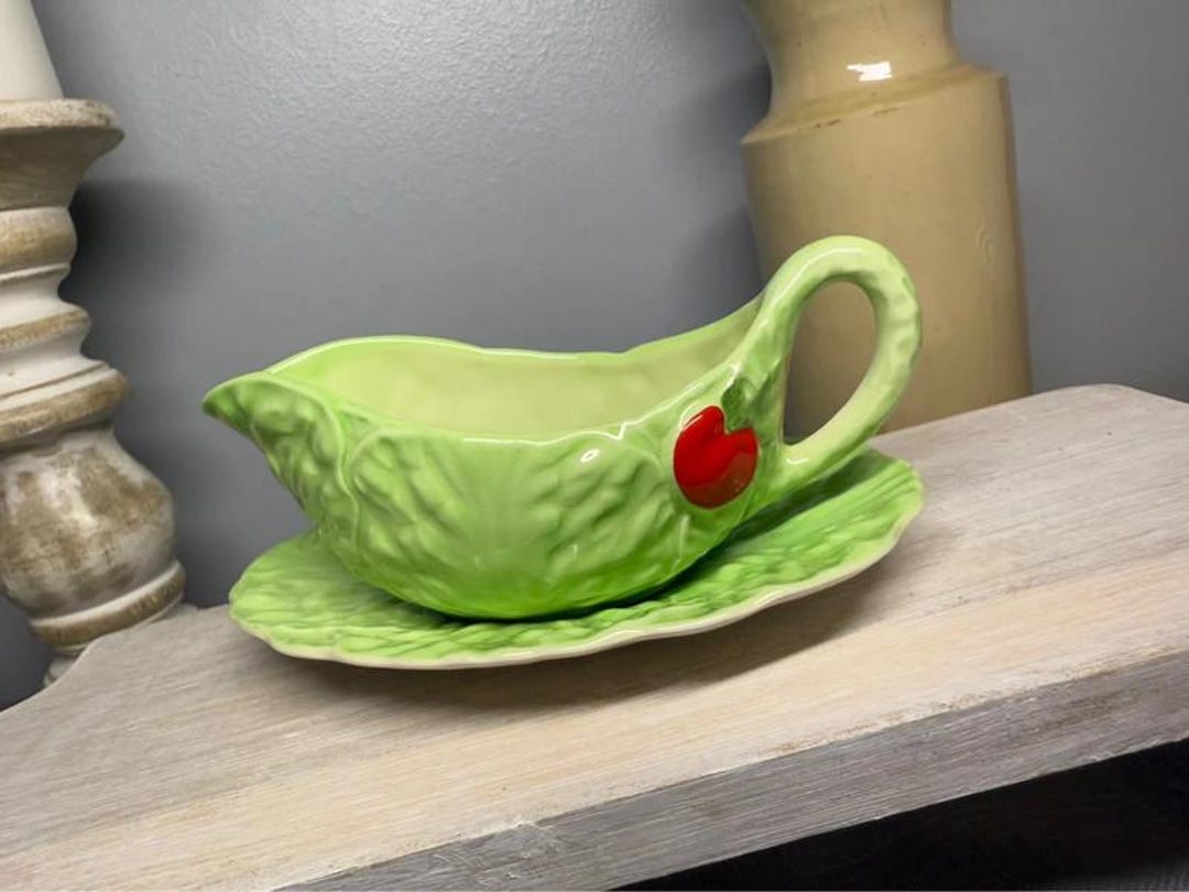 Carlton Ware Handpainted Cabbage Gravy Boat & Plate Set - Etsy UK
