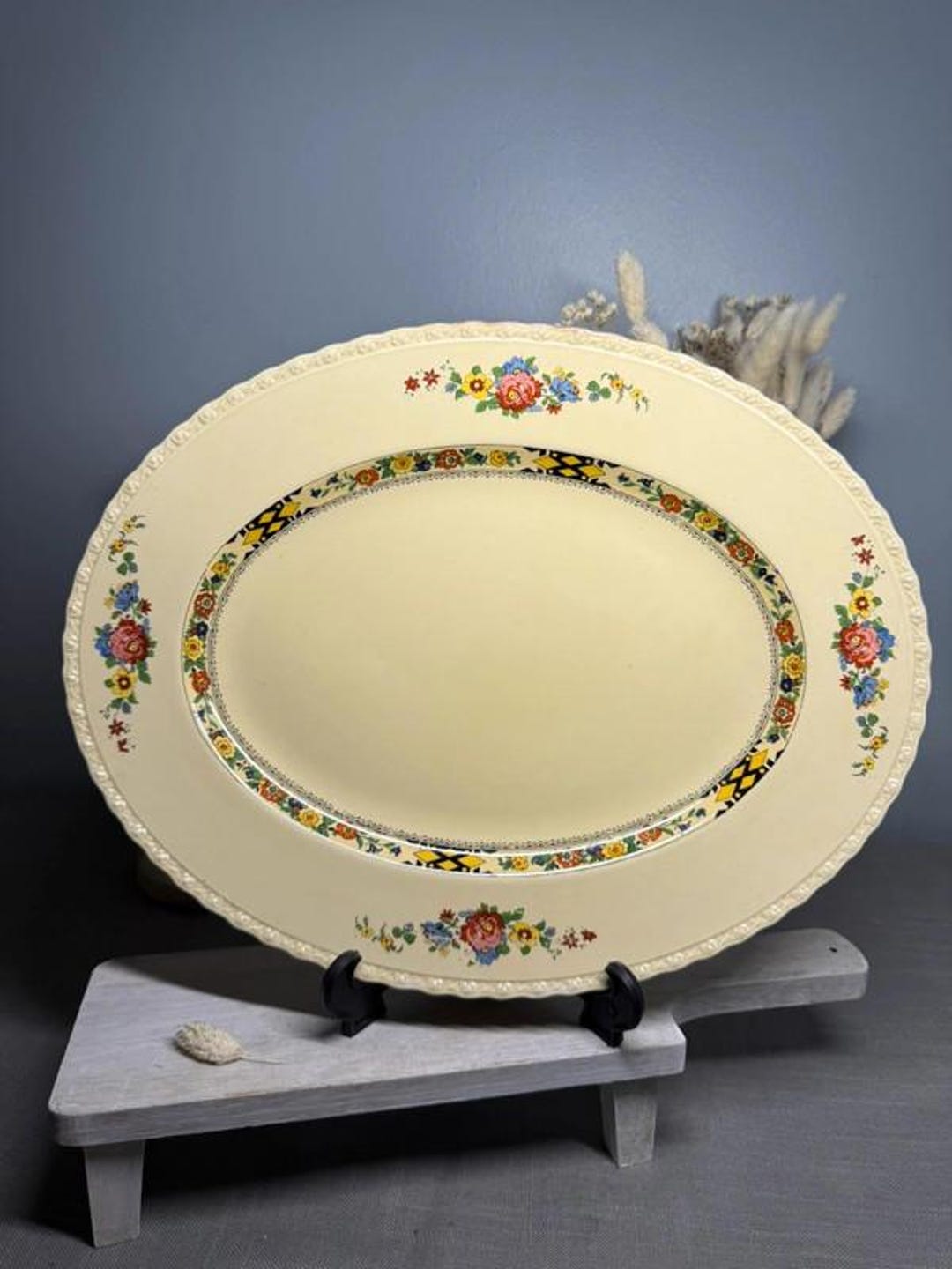 Myott Staffordshire Oval Serving Platter – Floral Pattern, Made in ...