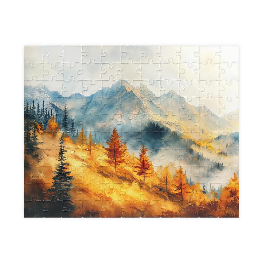 Golden Hillside Puzzle (110, 252, 520, 1014 Pieces) - Autumn Forest ...