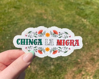 Chinga La Migra Decal, Latino Decal, Spanish Decal, Fuck ICE, Mirror ...