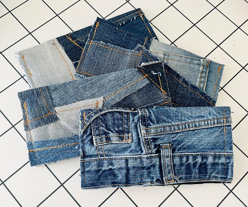 Vintage Denim Wallet | Recycled Denim Wallet | Sustainable Fashion - Etsy