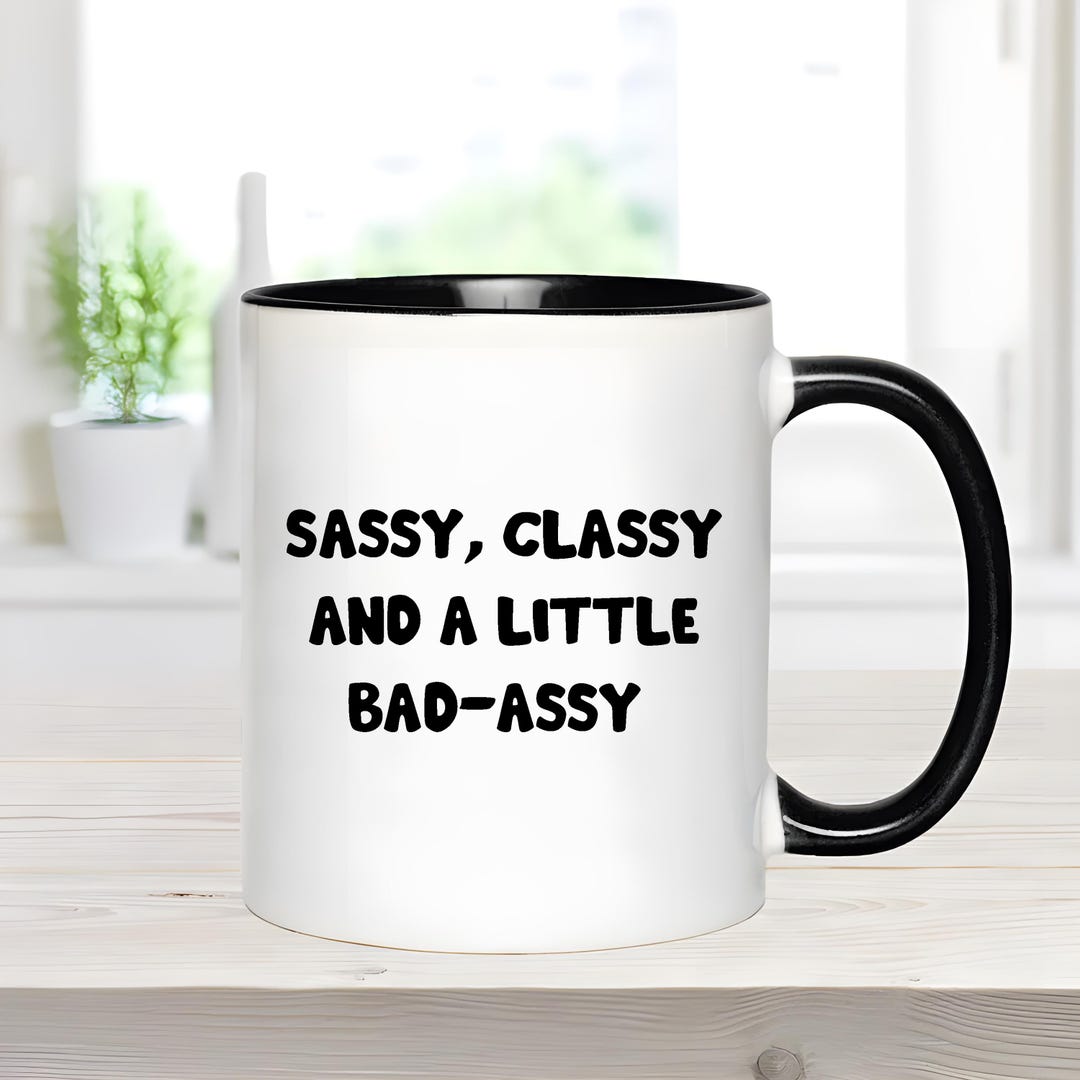 Sassy Sips Dirty Joke Coffee Mug, Funny Adult Humor Sarcastic Gift for ...