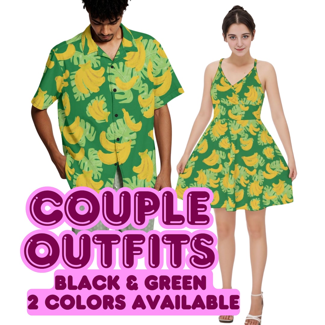 Tropical Banana Matching Couple Outfit – 2 Colors Available! | Perfect ...