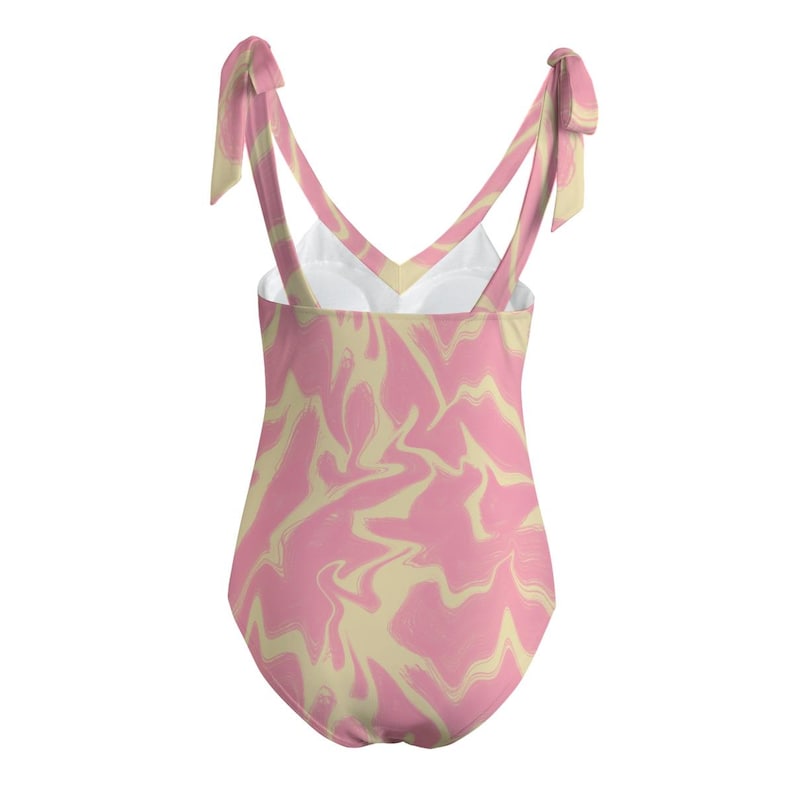 Wave Pattern Couple Swimsuit Set | Men’s Swim Shorts & Women’s One ...