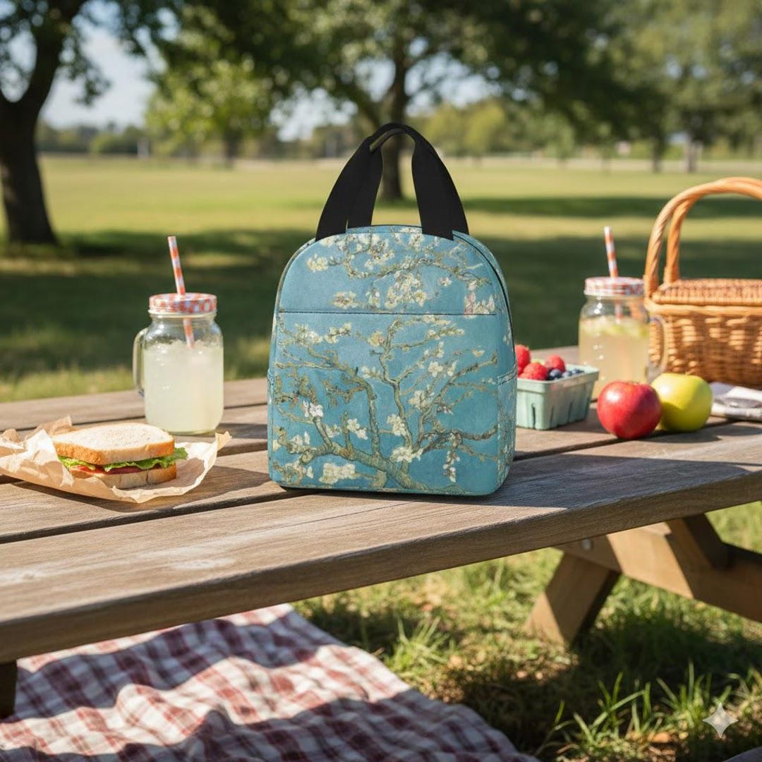 Van Gogh Almond Blossom Lunch Bag | Insulated Tote for School & Work ...