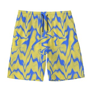 Wave Pattern Couple Swimsuit Set | Men’s Swim Shorts & Women’s One ...