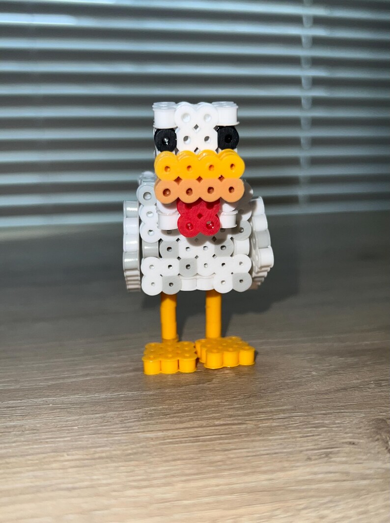 3D Perler Bead Minecraft Chicken - Etsy