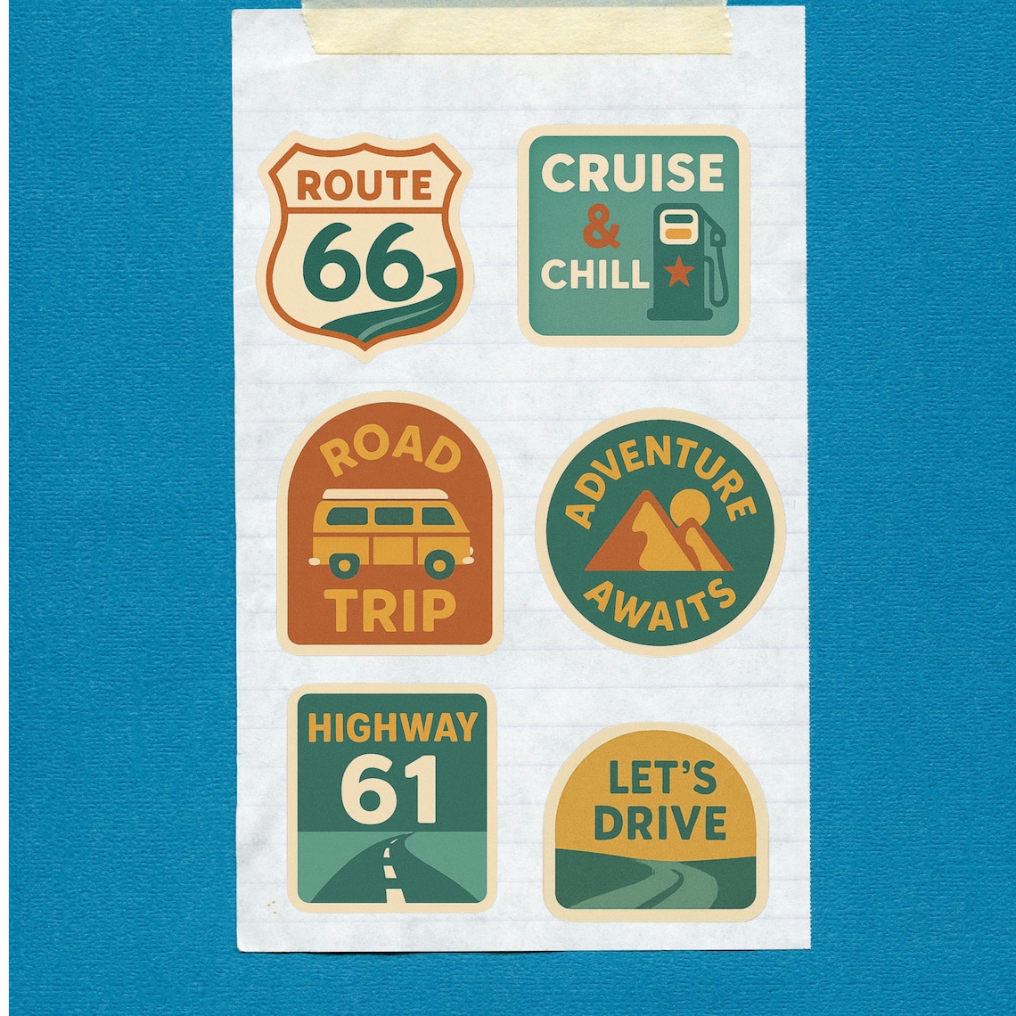 Printable Retro Sticker Bundle | Retro Vibes Stickers | Retro ...