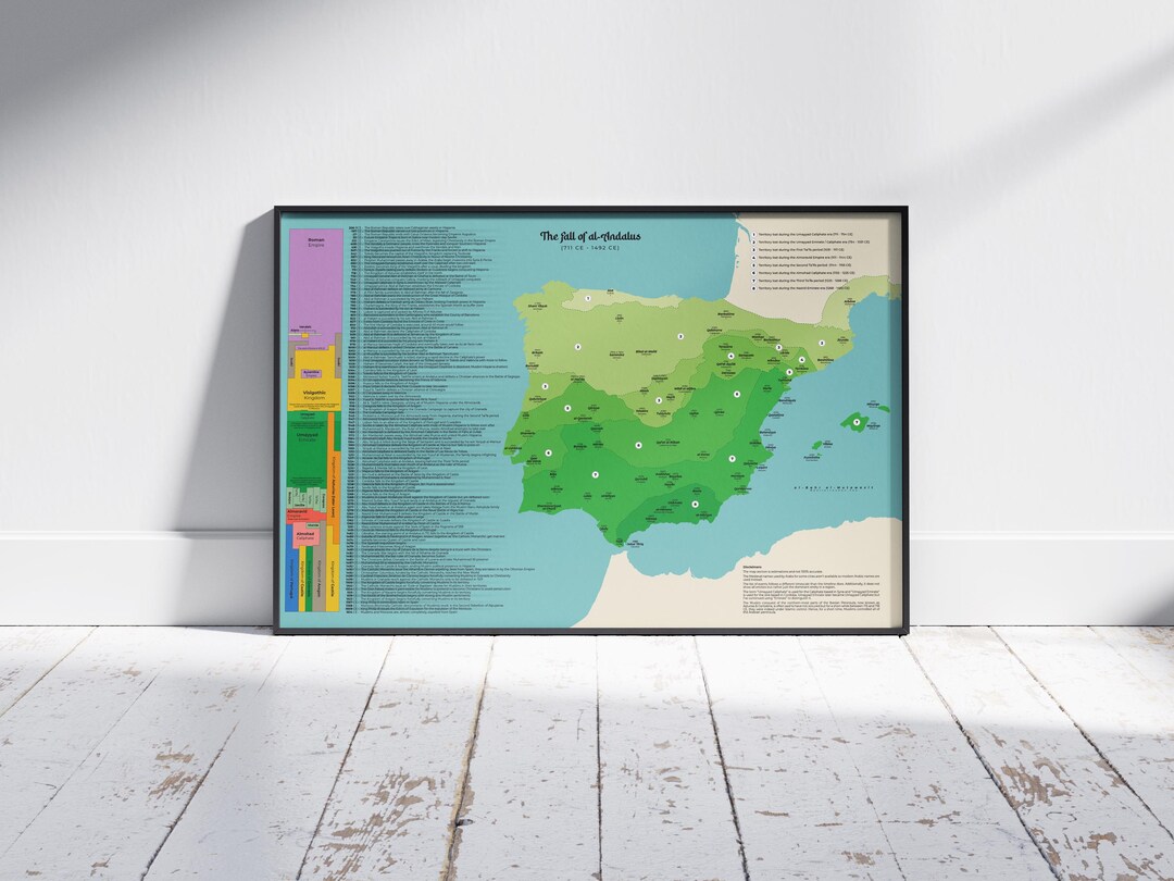 Fall of Al-andalus Map [PRE-ORDER] - Etsy