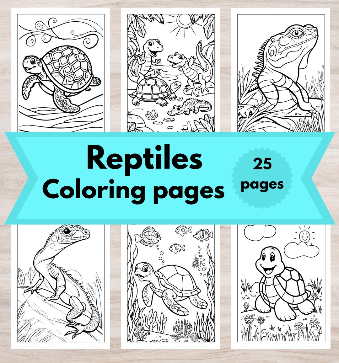 Printable Reptile Animals Coloring Books – Reptile Coloring Sheets ...