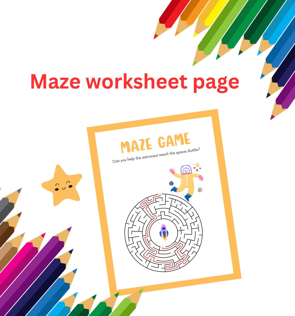 Printable Kids Maze Activity Worksheets| Maze for Kids| Maze Coloring ...