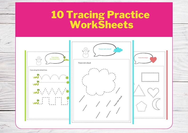 Tracing Practice, Handwriting Worksheets, Tracing, Lines, Printable ...