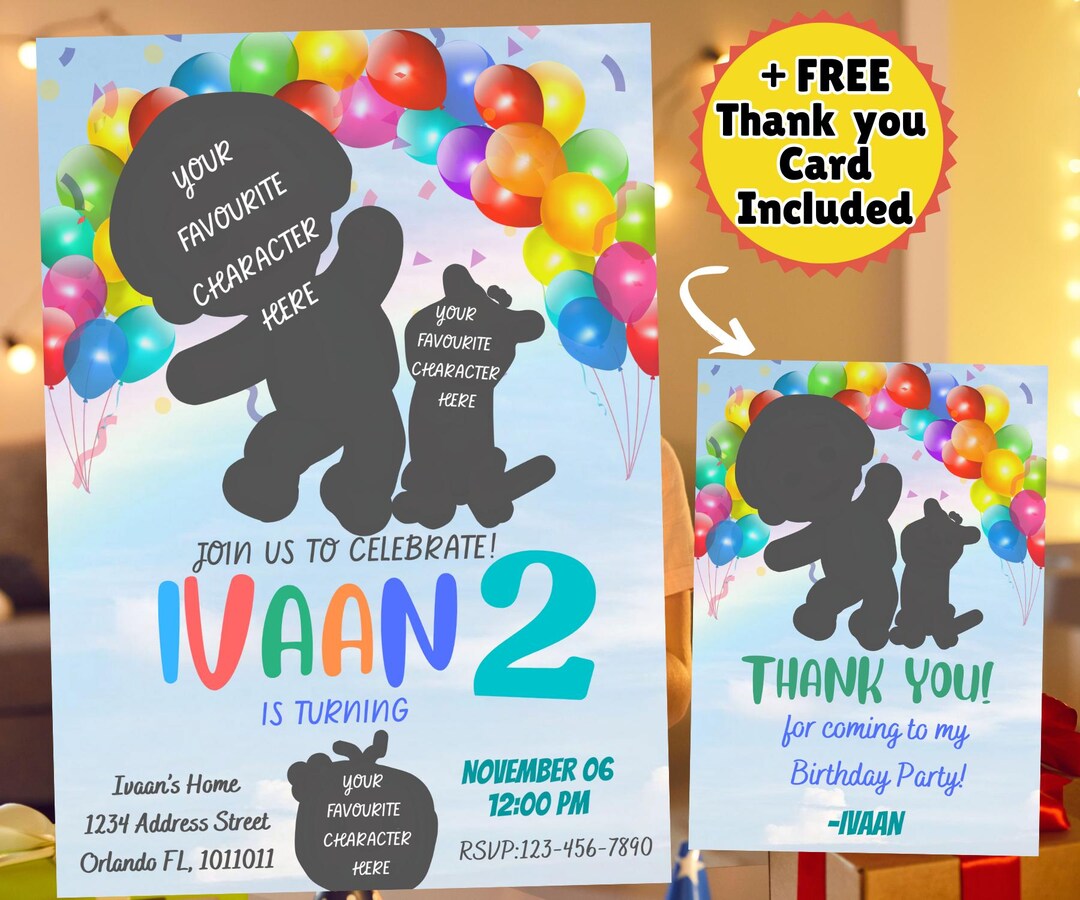 Editable Boy Birthday Invitation Printable Digital Template Invite With ...