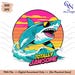 Totally Jawsome Shark PNG | Retro Surf Clipart for Sublimation, Beach ...