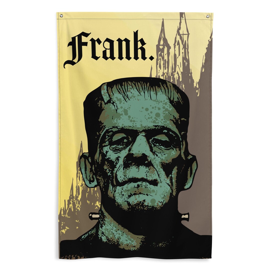 Frankenstein Horror Flag – Spooky Gothic Monster Decor for Halloween ...