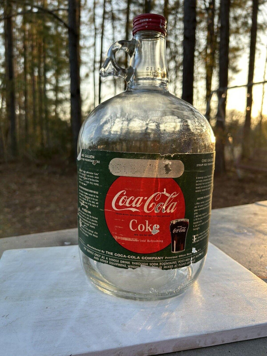 Vintage Very Rare Coca-cola One Gallon Syrup Bottle W/label Attached ...