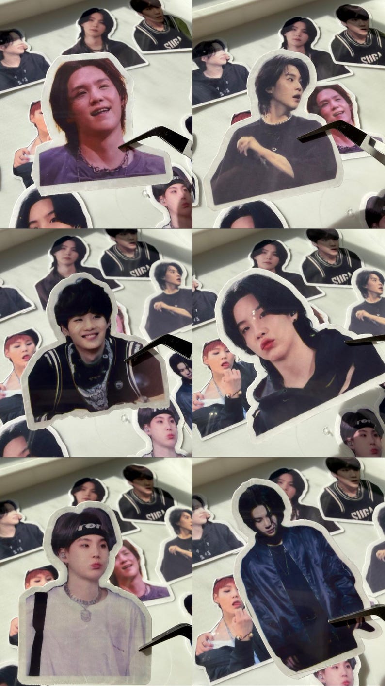 Min Yoongi SUGA BTS Waterproof Stickers | Kpop ARMY Decals - Etsy