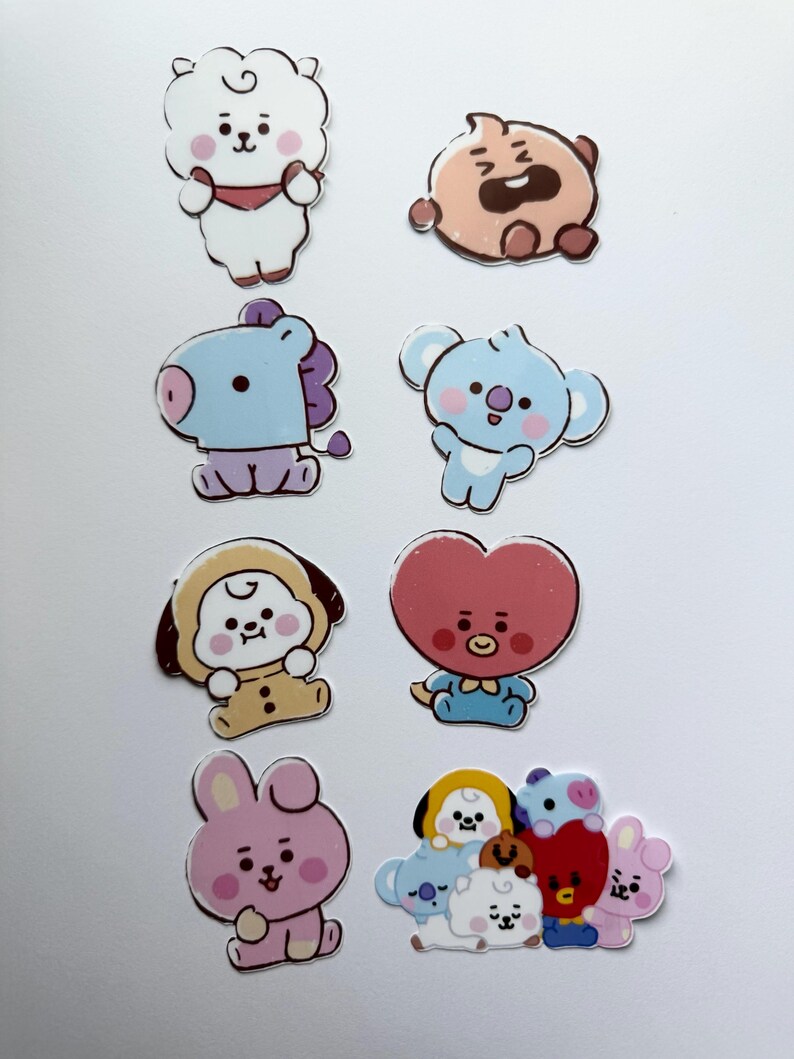 BT21 Stickers | Waterproof, Vinyl Stickers - Etsy