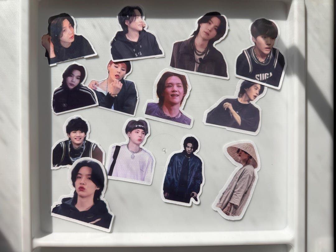 Min Yoongi SUGA BTS Waterproof Stickers | Kpop ARMY Decals - Etsy