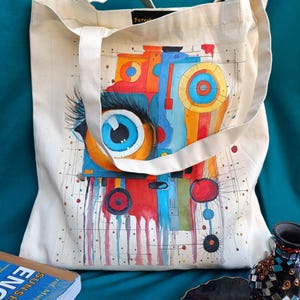 Abstract Gaze Tote Bag - Etsy