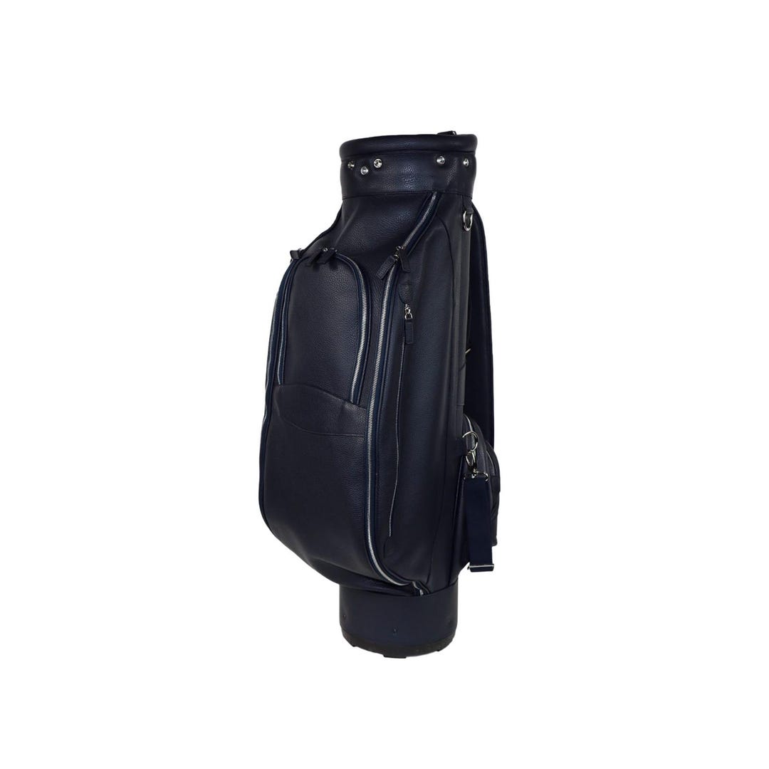 Leather Golf Clubs Cart Bag With Shoulder Strap Soft Pebble-grain ...