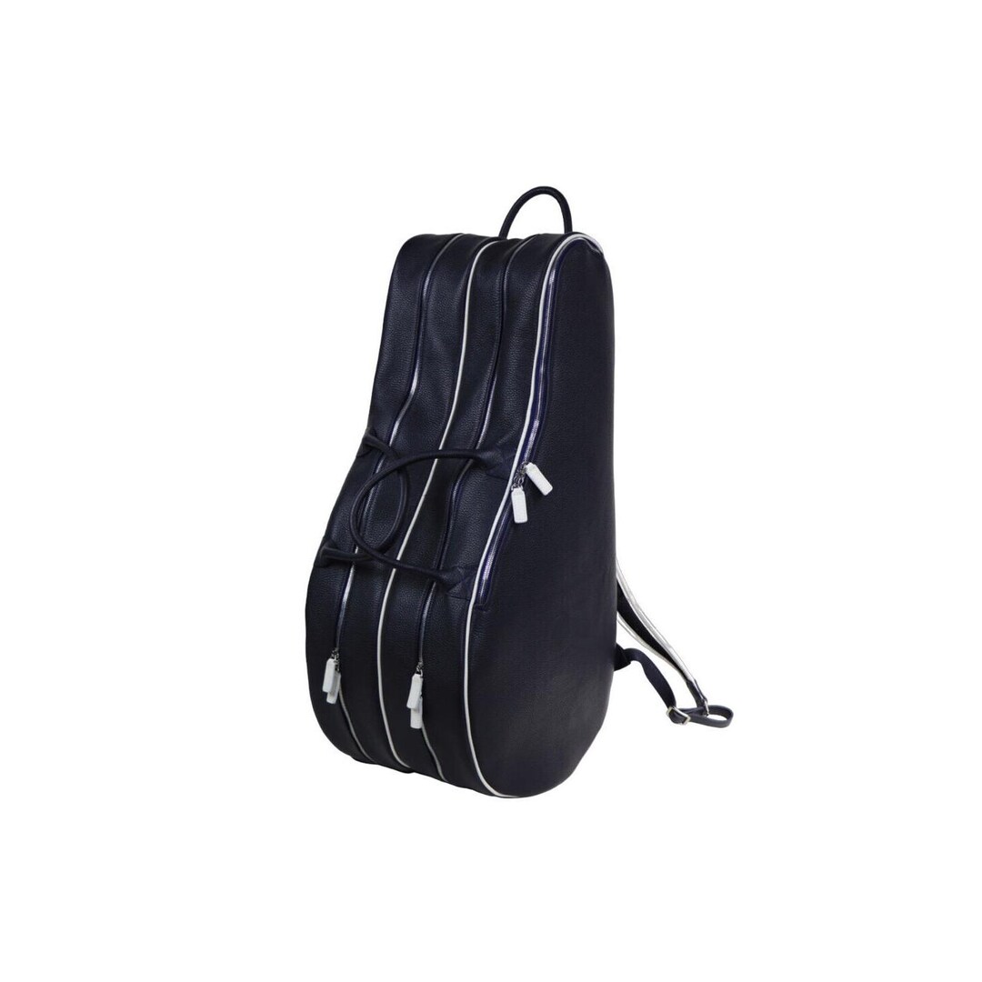 Leather Tennis Backpack 4 Rackets Soft Pebble-grain Waterproof Leather ...