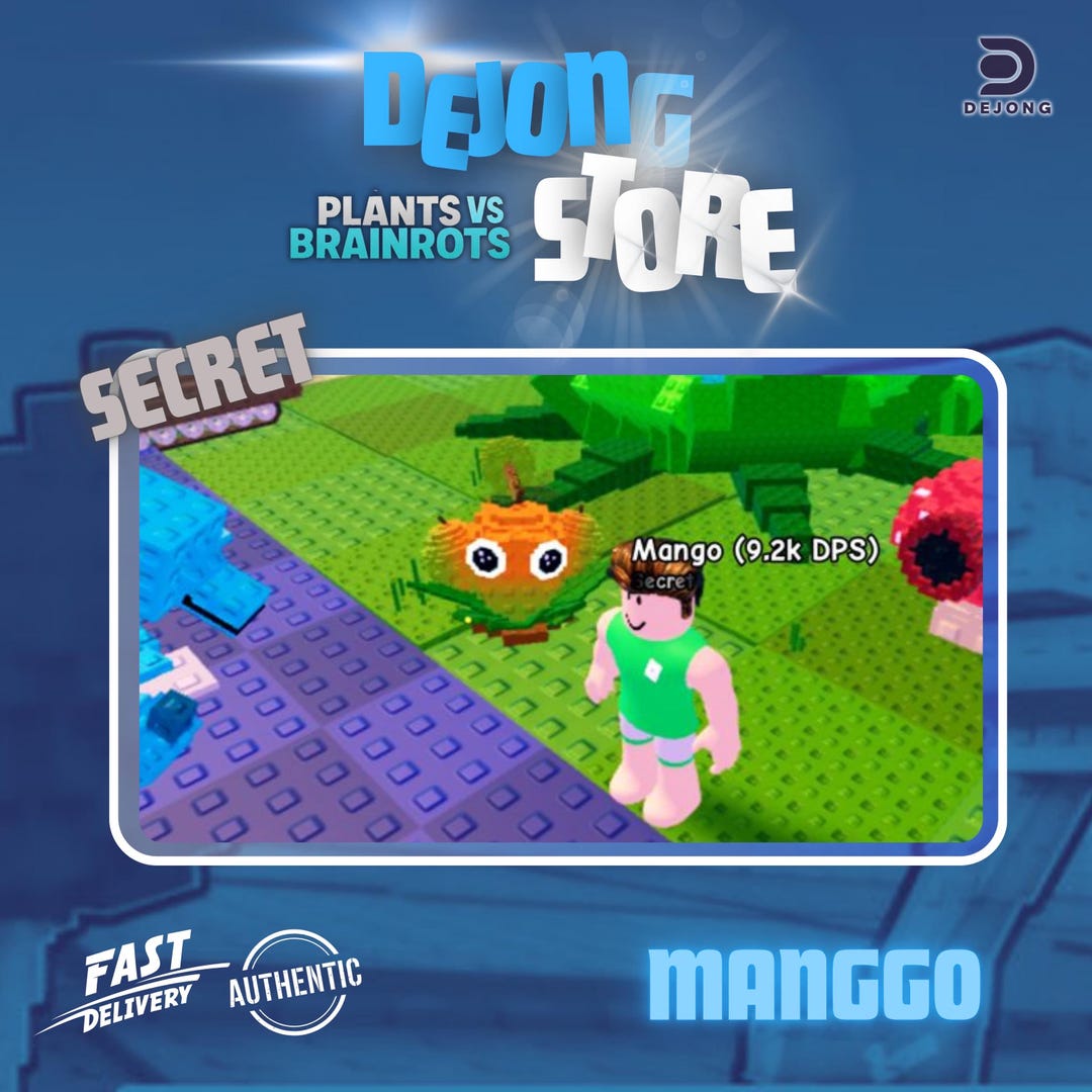 Plant Vs Brainrot Secret Plant Mango (random Damage) - Etsy