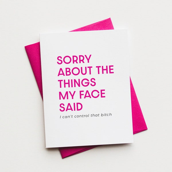 Funny Apology Card - Etsy