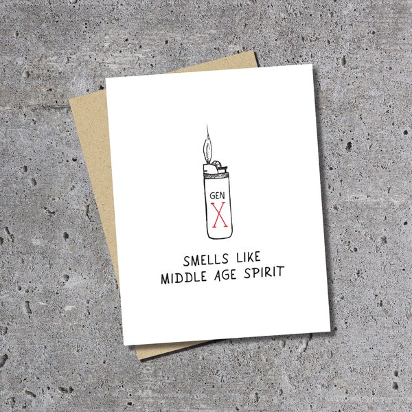 Funny Birthday Card Gen X - Etsy